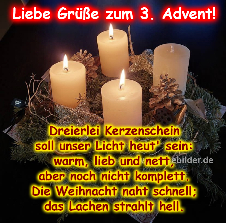 Fantastische Grüße zum 3. Advent: Einzigartige und Kostenlose Bilder ...