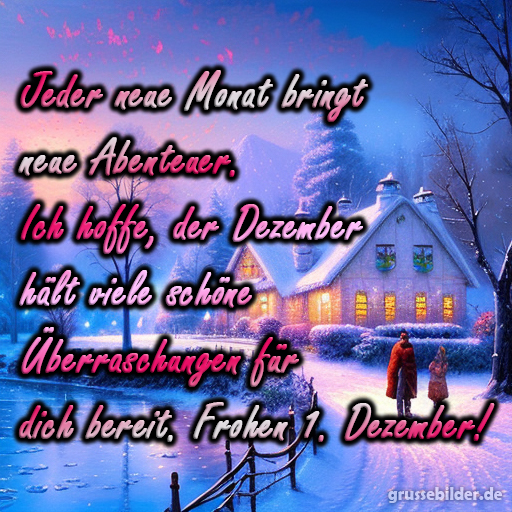 Herzliche 1. Dezember Grüße 2023: Starten Sie den Advent mit Stilvollen ...