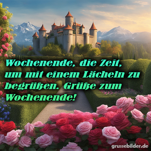 Erstaunliche Grüße zum Wochenende: Versenden Sie Freude und Entspannung