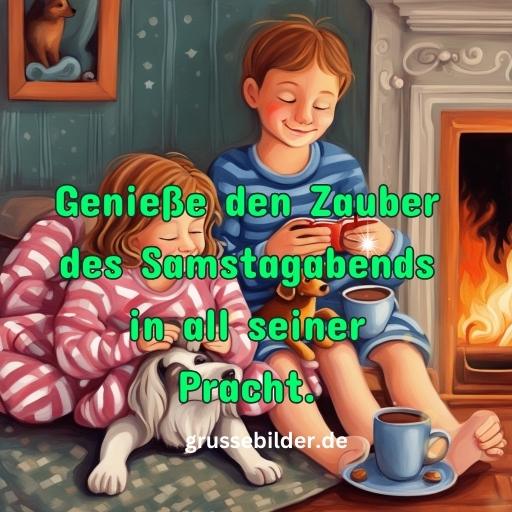 Gemütliche Samstagabend-Grüße: Perfekte Bilder für einen Entspannten Wochenendausklang!